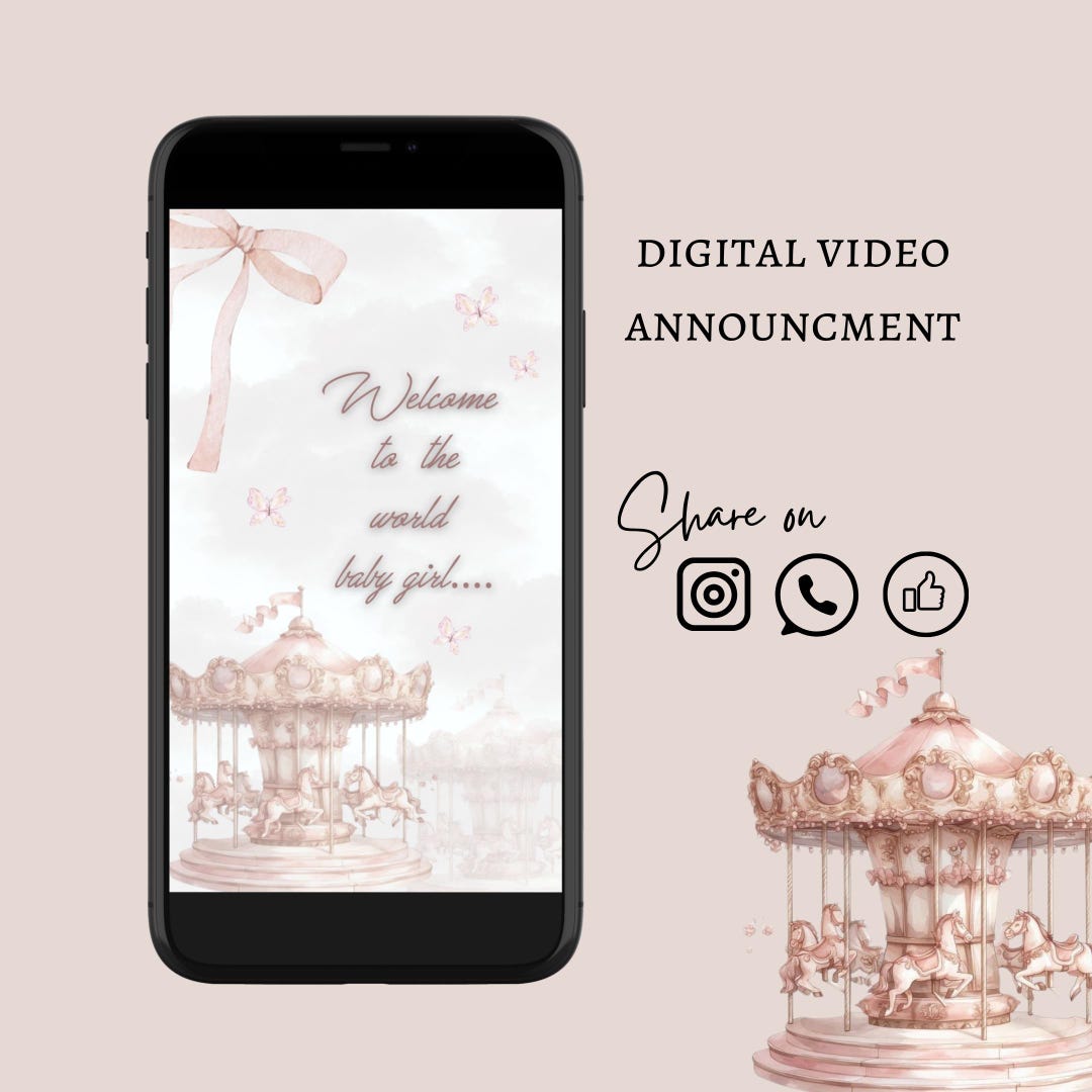 Animated Islamic Birth Announcement | Beautiful Carousel Birth ...