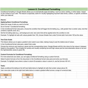 Google Sheets Course | Beginner to Pro | 21 Hands-on Lessons | Training ...