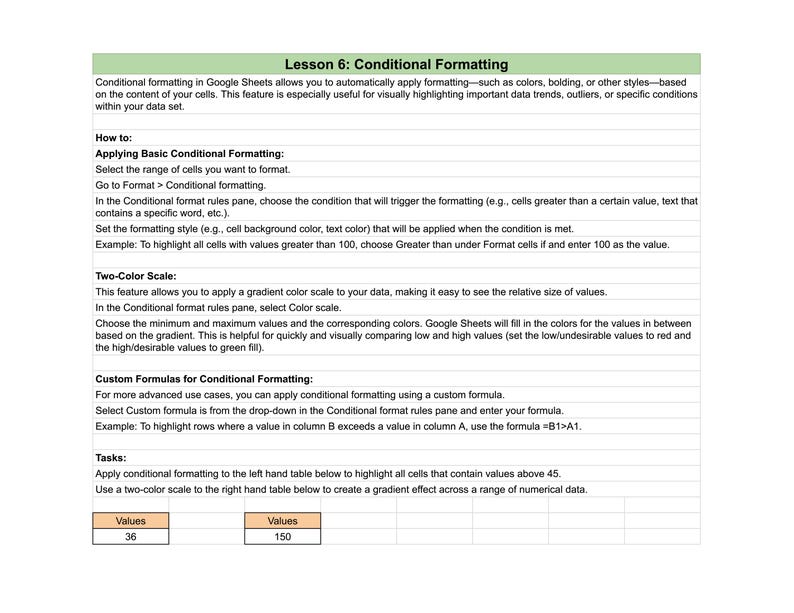 Google Sheets Course | Beginner to Pro | 21 Hands-on Lessons | Training ...