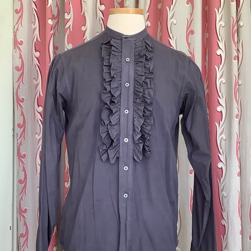 Ruffled Tuxedo Shirt - Etsy