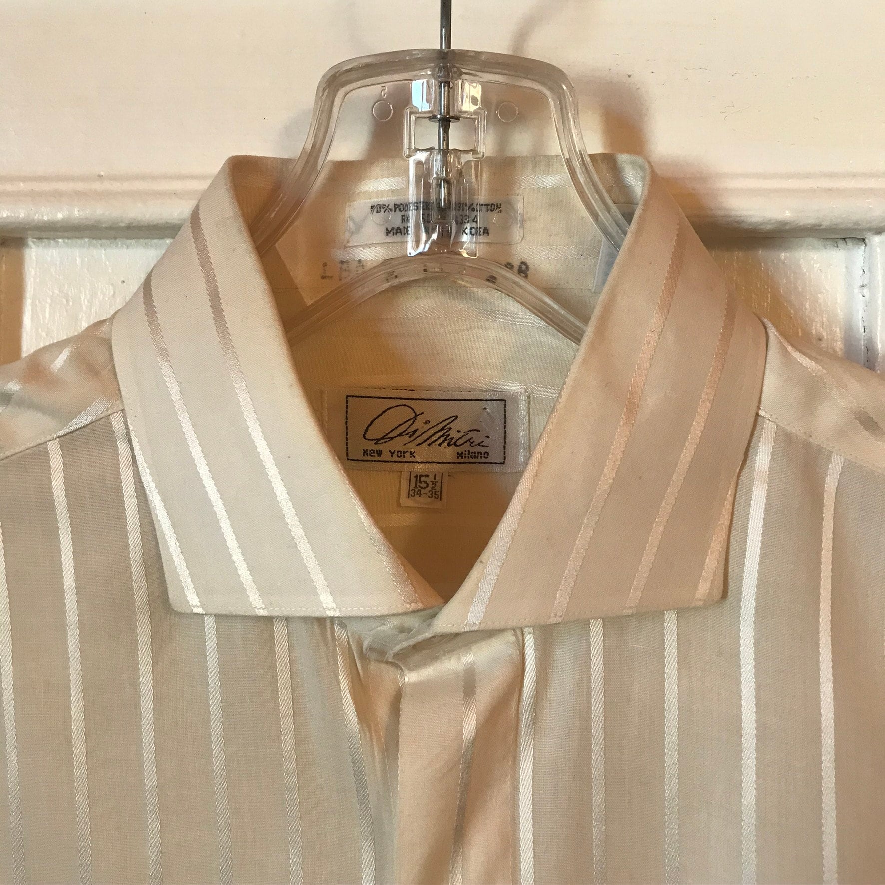 Vintage 1980s DIMITRI Ivory Striped LS Shirt - Etsy