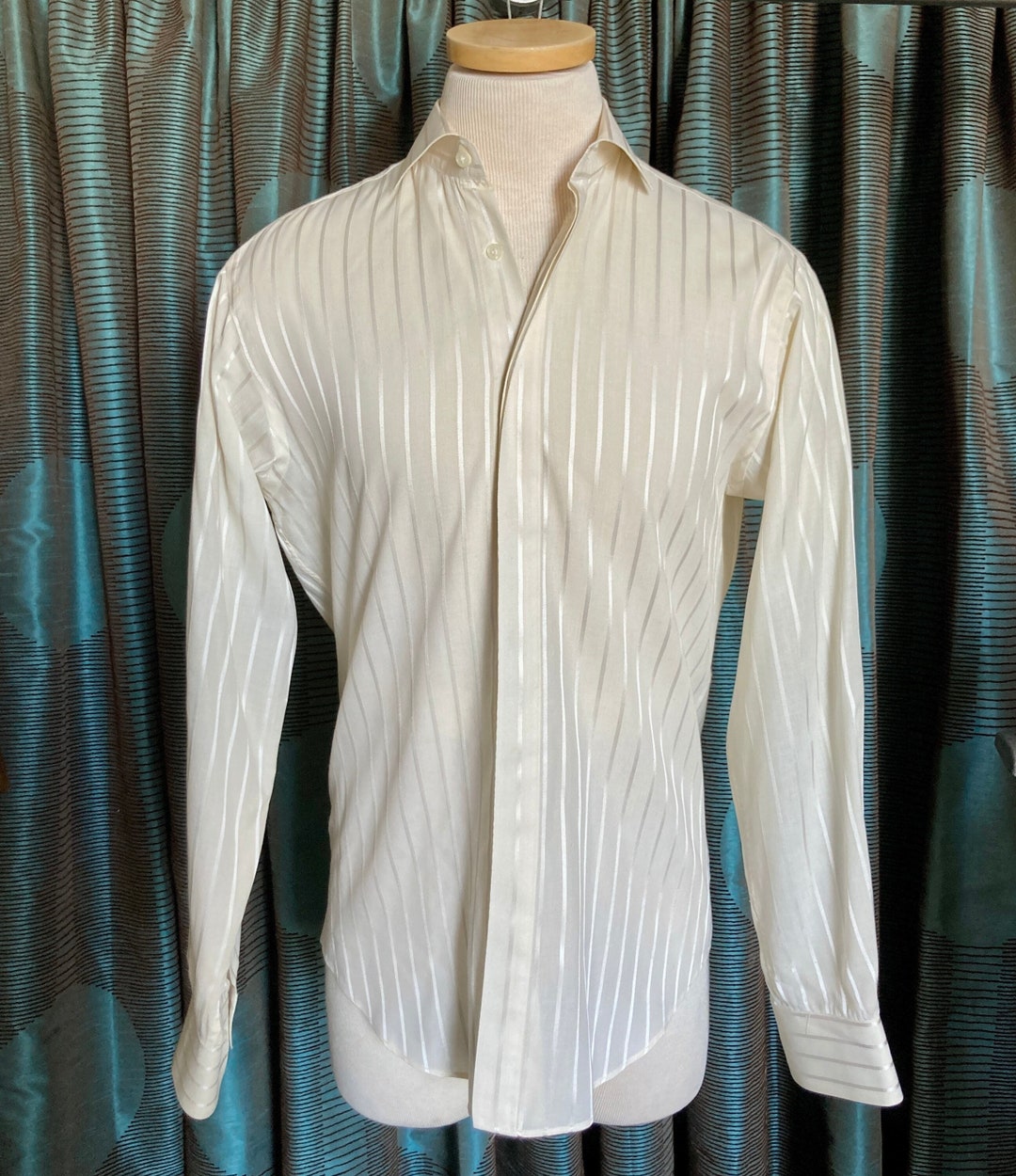 Vintage 1980s DIMITRI Ivory Striped LS Shirt - Etsy