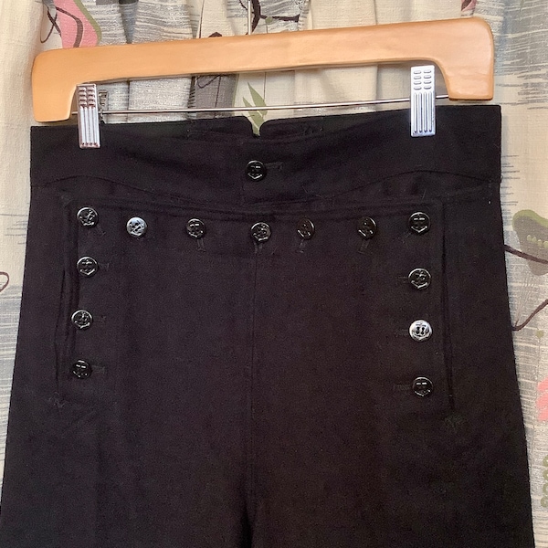 Navy 13 Button Pants - Etsy
