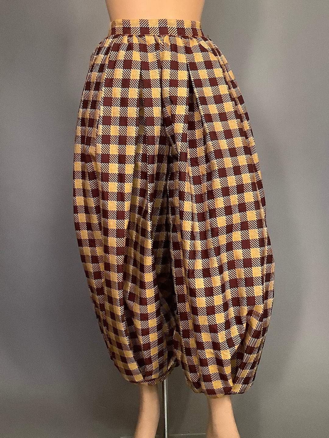Custom Made Costume Knickers - Gold and Brown Checkered Harem/circus ...
