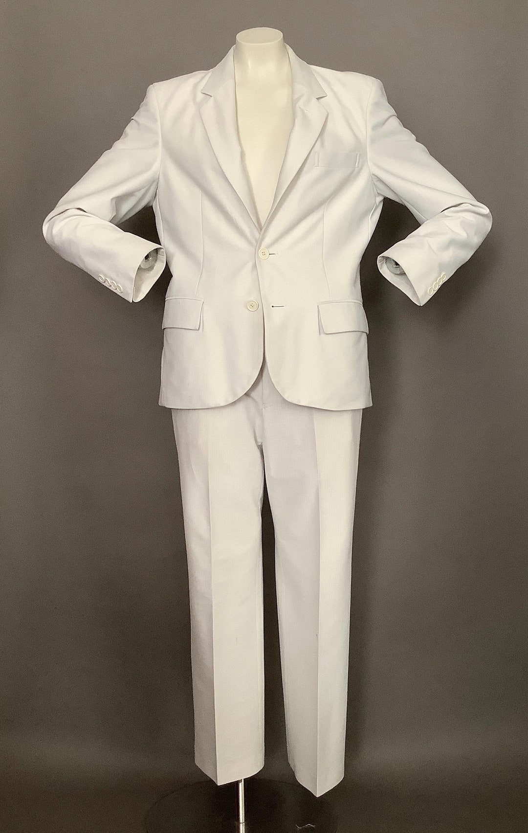 Vintage 1970s GINO CAPPELI White 2-piece Suit - Mens Cut - Disco/studio ...