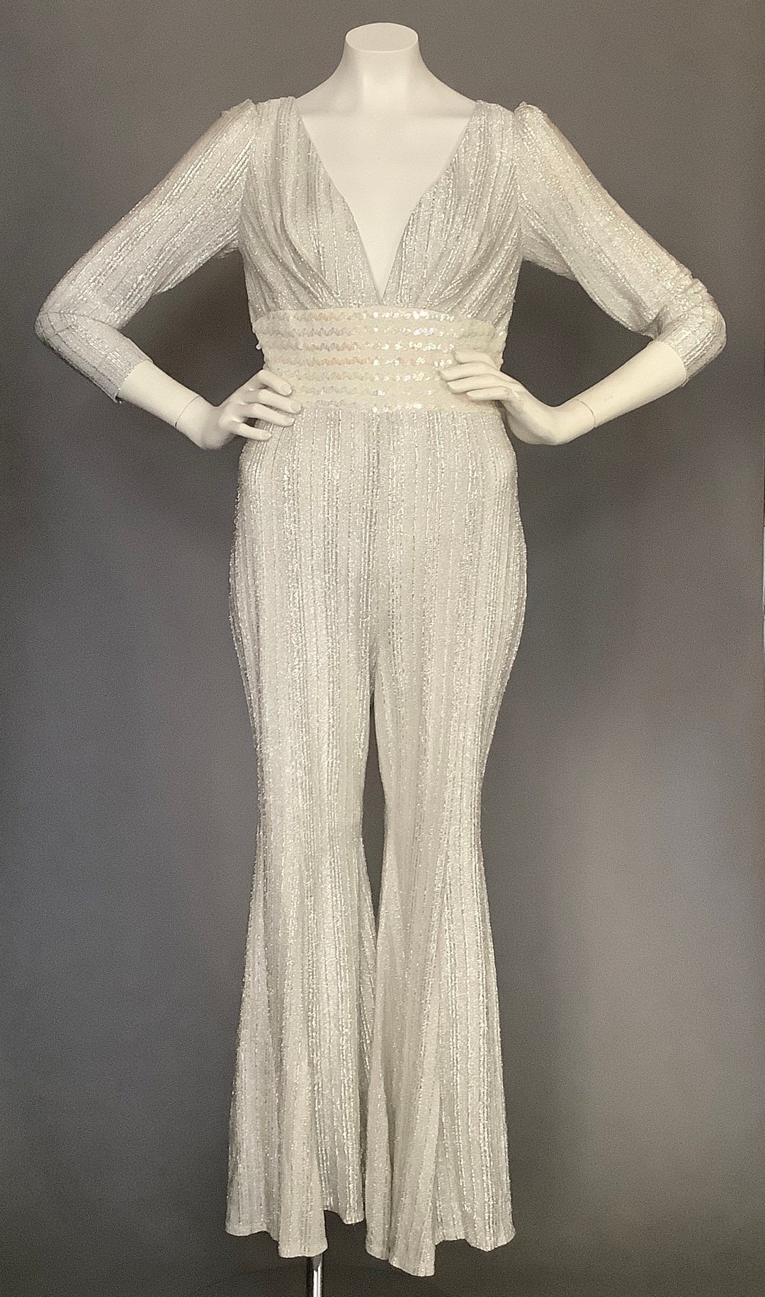 Vintage 1970s - FREDERICK'S of HOLLYWOOD - Metallic Silver Lurex ...