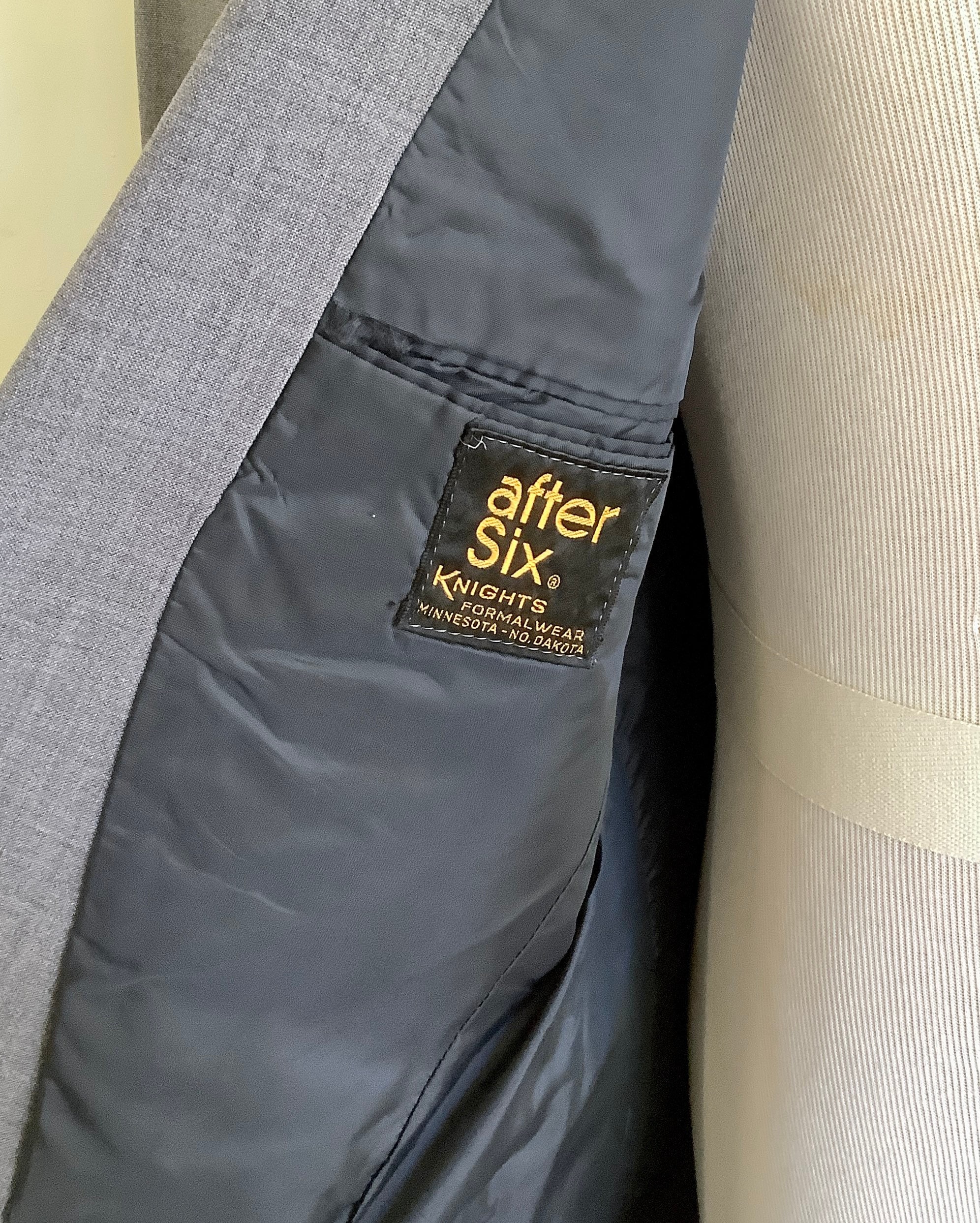 Vintage 1970s/80s - AFTER SIX - Gray Tuxedo Jacket - Single Button ...