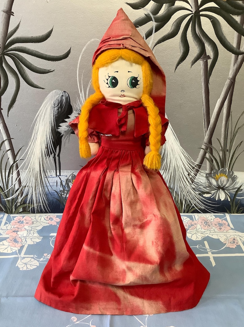 Vintage Red Riding Hood Topsy Turvy 3-in-1 Doll With Grandmother and ...