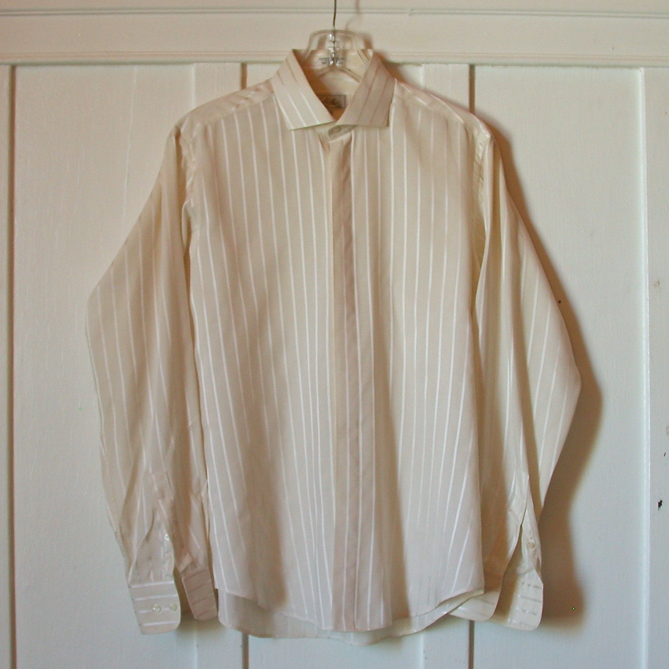 Vintage 1980s DIMITRI Ivory Striped LS Shirt - Etsy