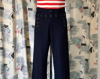 Navy 13 Button Pants - Etsy