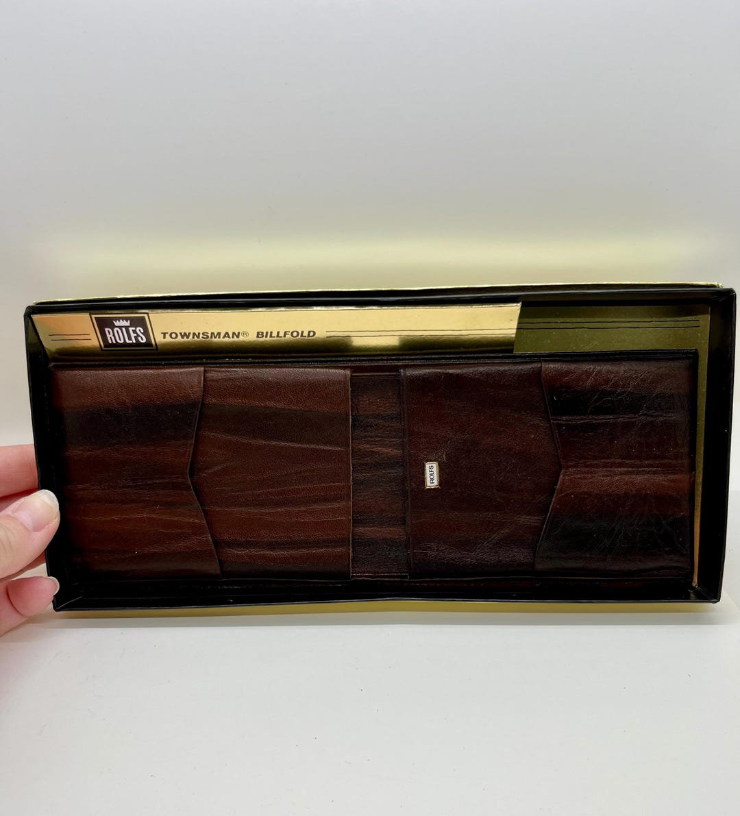 Vintage Rolfs Genuine Leather Men's Wallet Brown New in Original Box ...