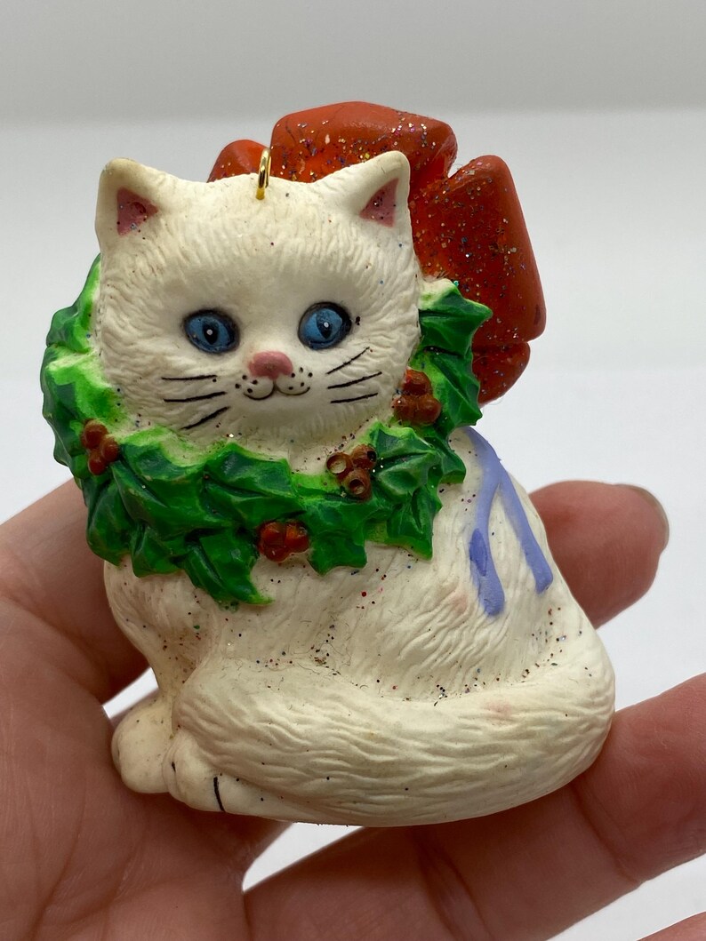 Vintage Tom Wat Christmas Kitty Cat Christmas Ornament - Etsy