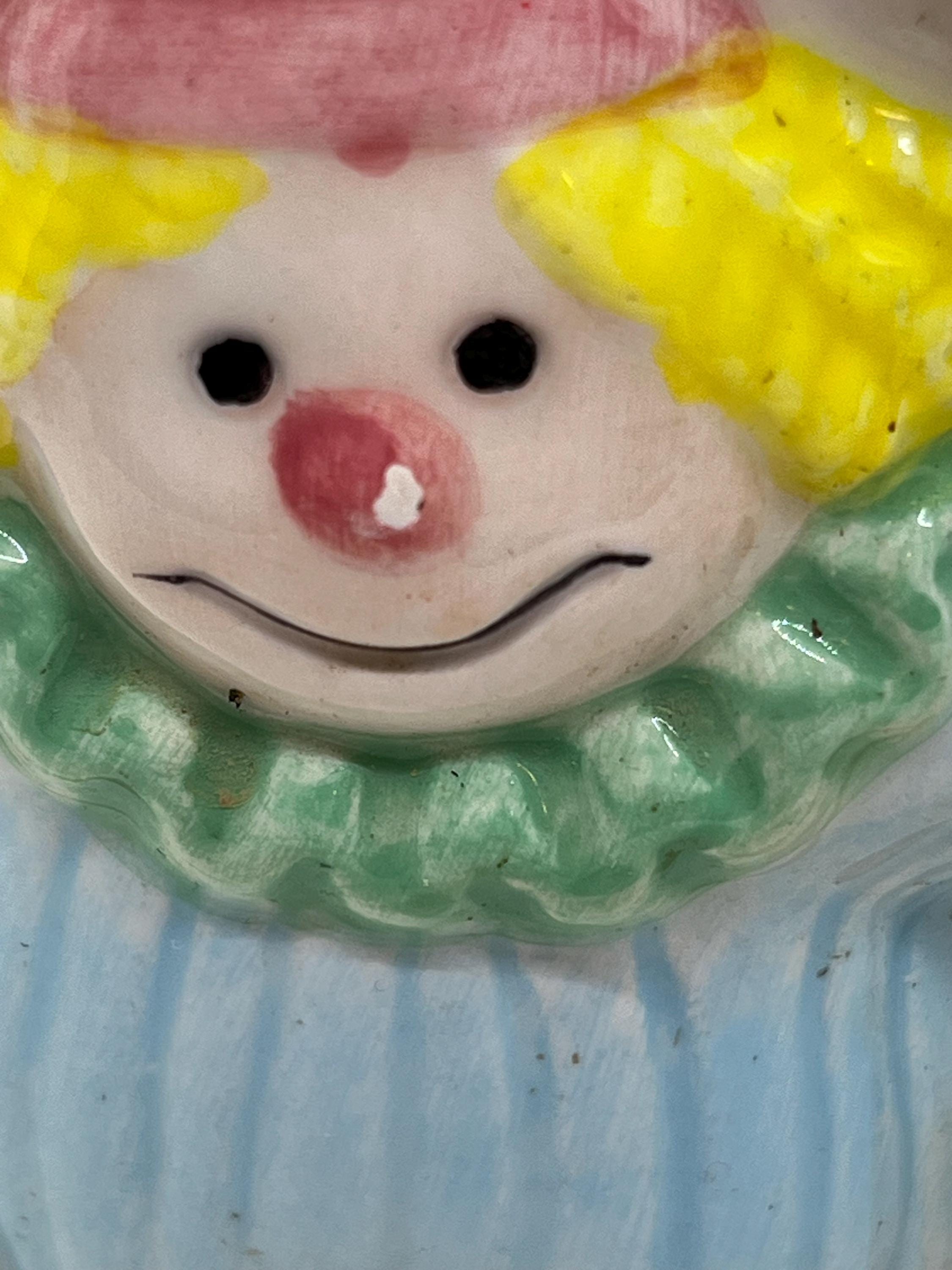 Vintage Pastel Clown Planter Balloons Ceramic - Etsy