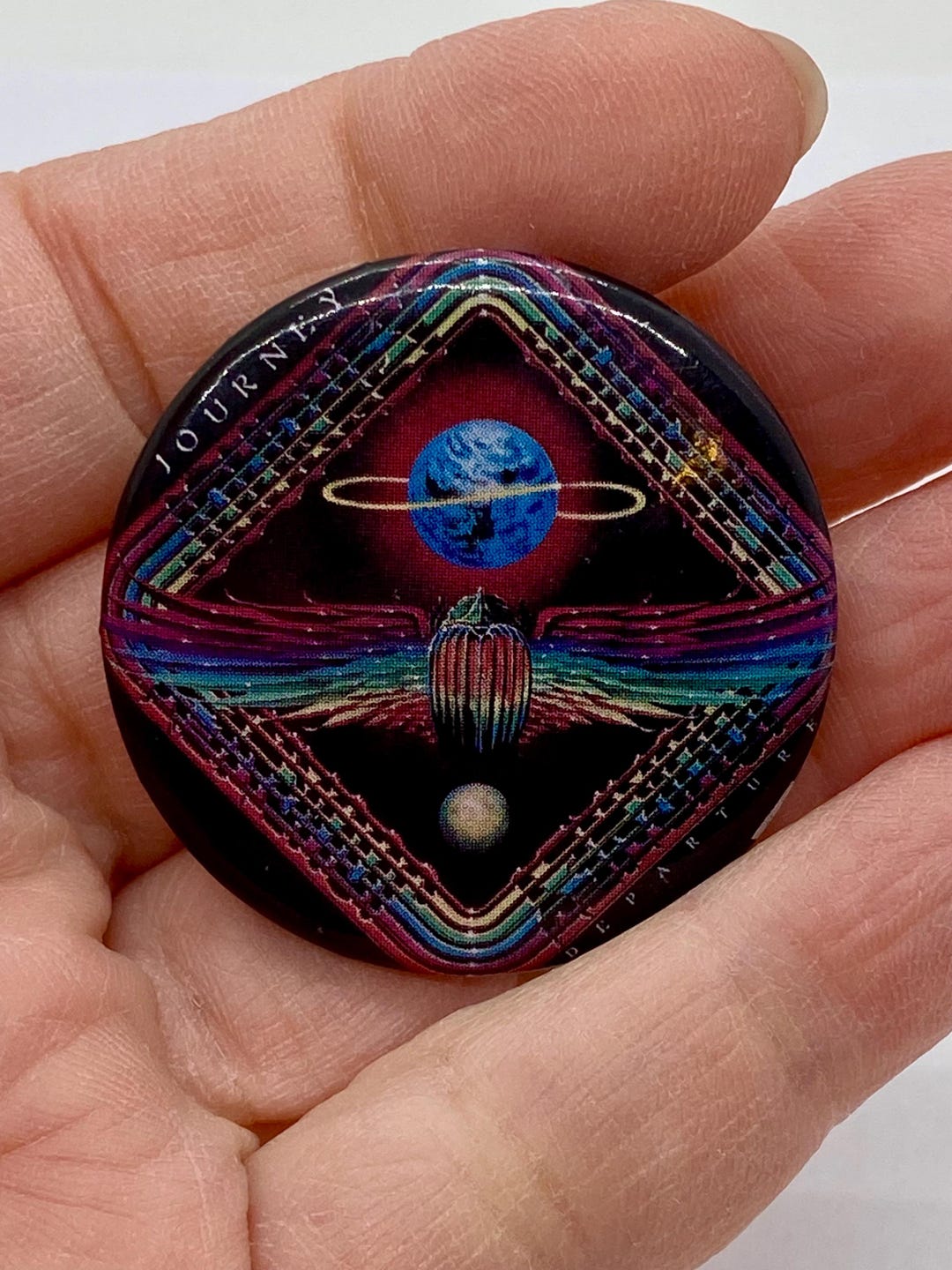 Vintage Journey 1983 Departure Tour Button Pin Rare - Etsy