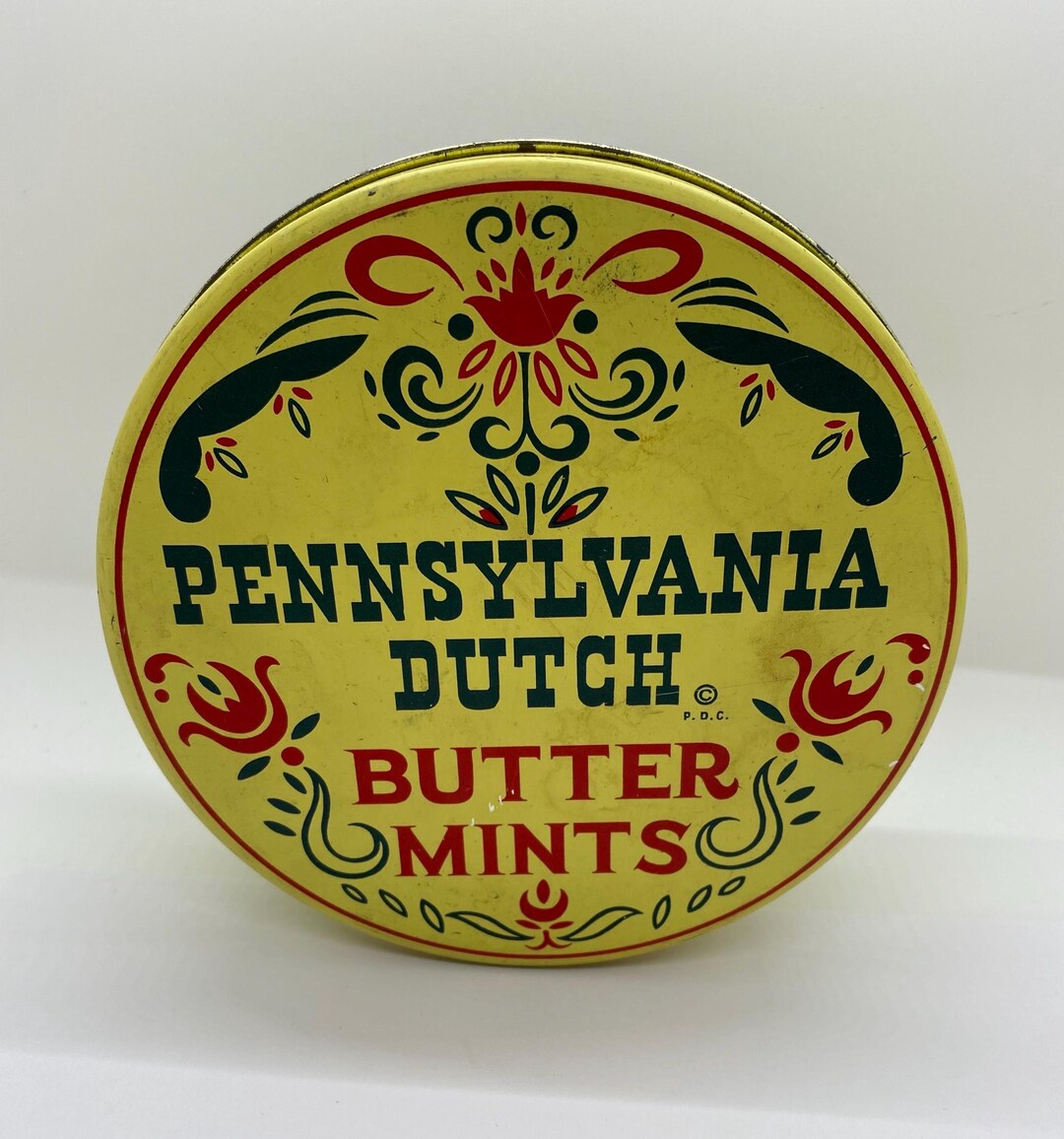 Vintage Pennsylvania Dutch Butter Mints Yellow Round Tin - Etsy