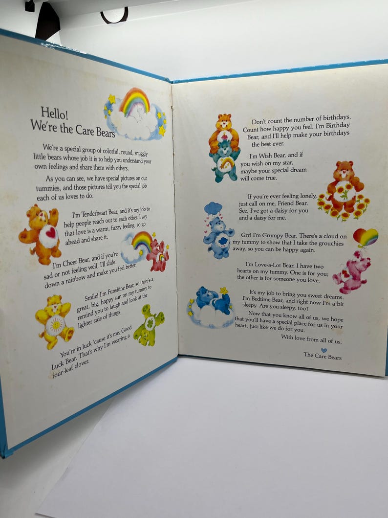 Vintage the Care Bears the Magic Words Book 80s FREE SHIPPING - Etsy