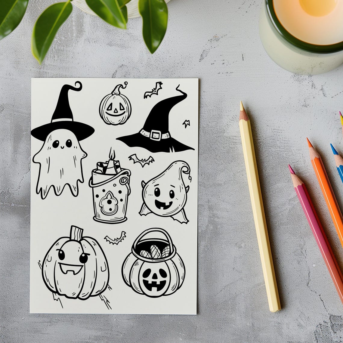 Halloween Characters Coloring Page Printable Halloween Characters Sheet ...