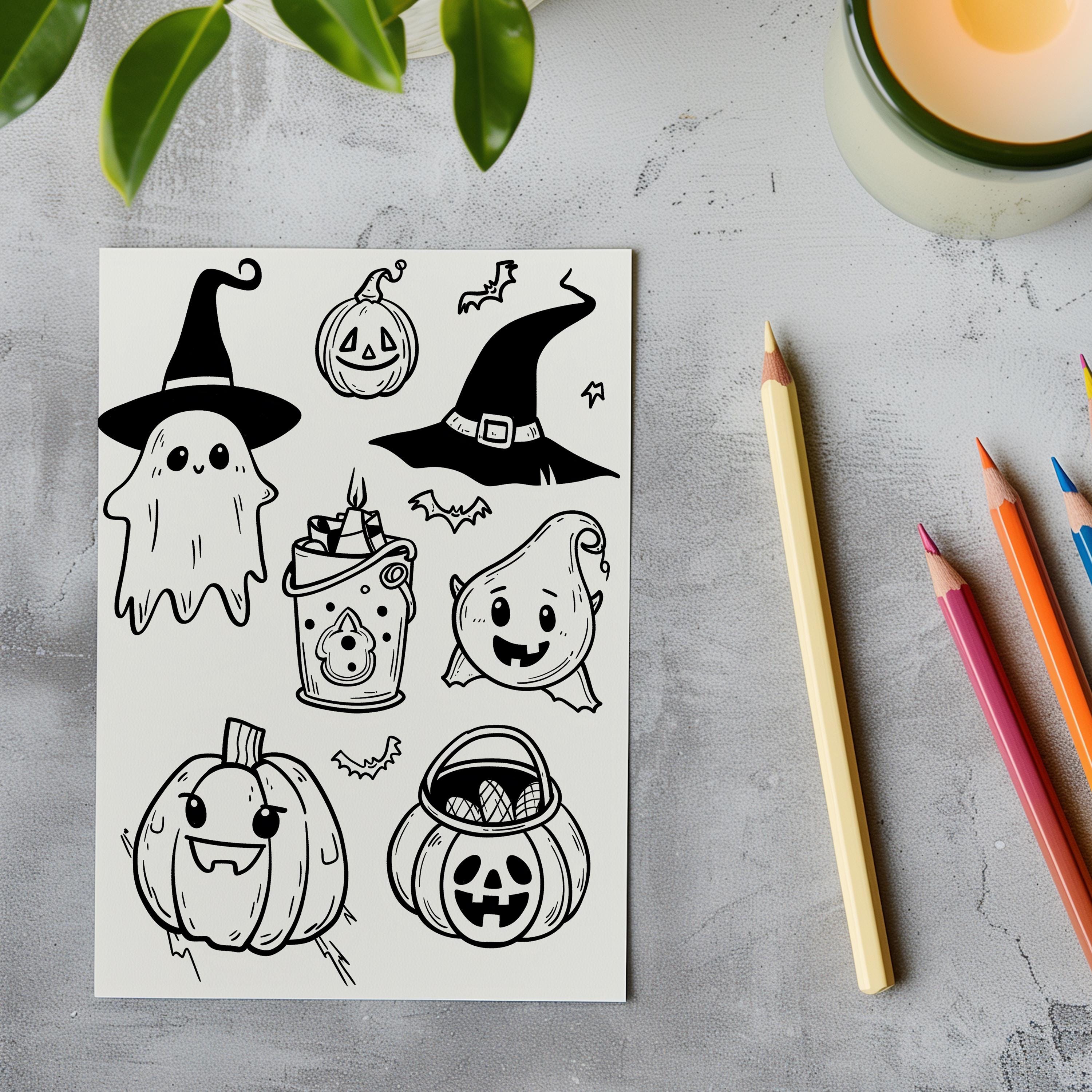Halloween Characters Coloring Page Printable Halloween Characters Sheet ...