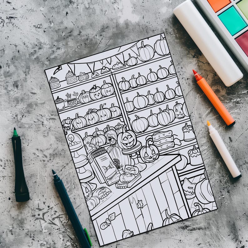 Halloween Treats Coloring Page Printable Halloween Candy Coloring Sheet ...