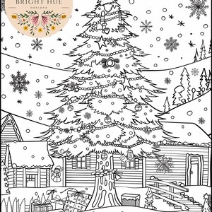 Printable Christmas Tree Coloring Page Fun Holiday Craft - Etsy