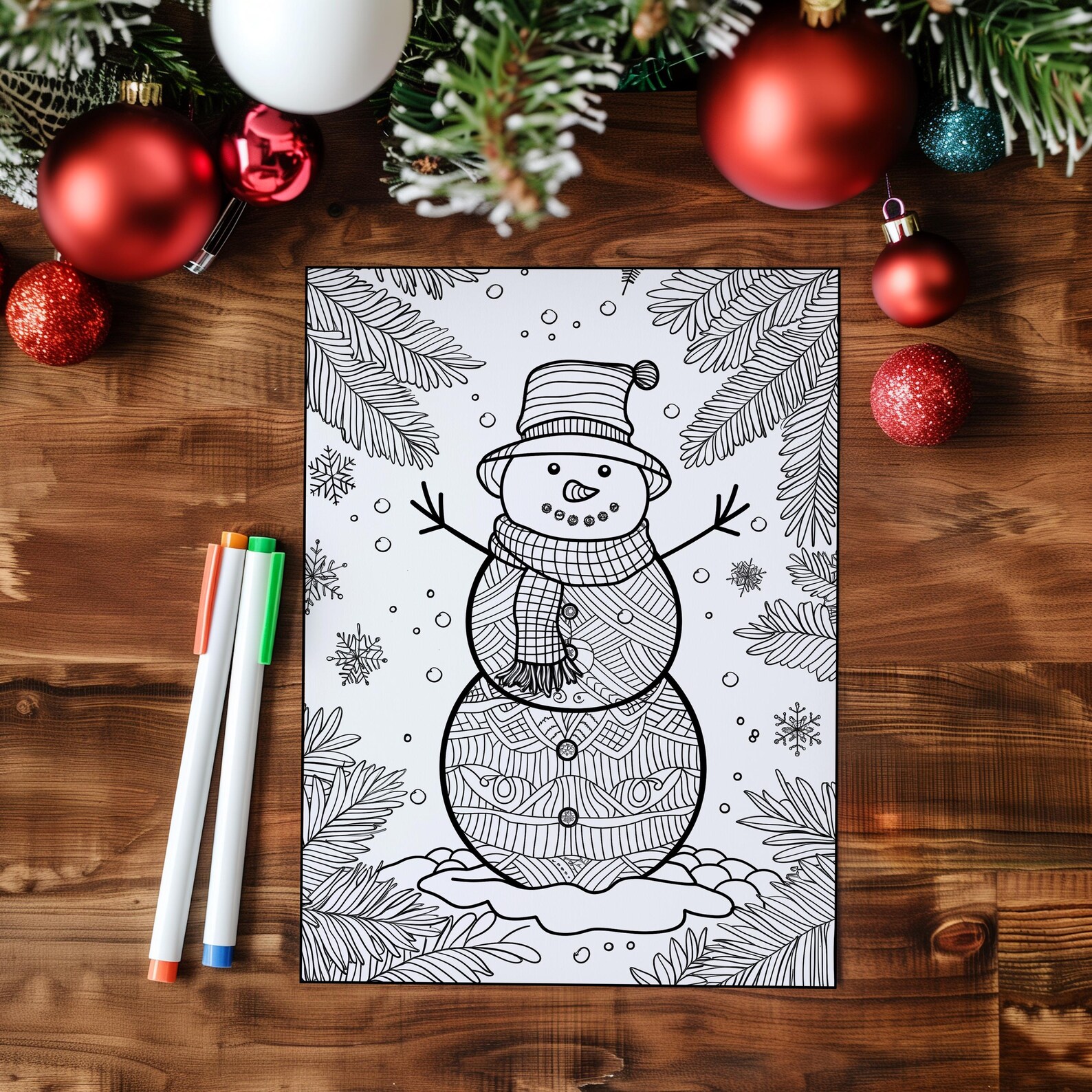 Printable Snowman Coloring Sheet Snowman Coloring Page Winter Snowman ...