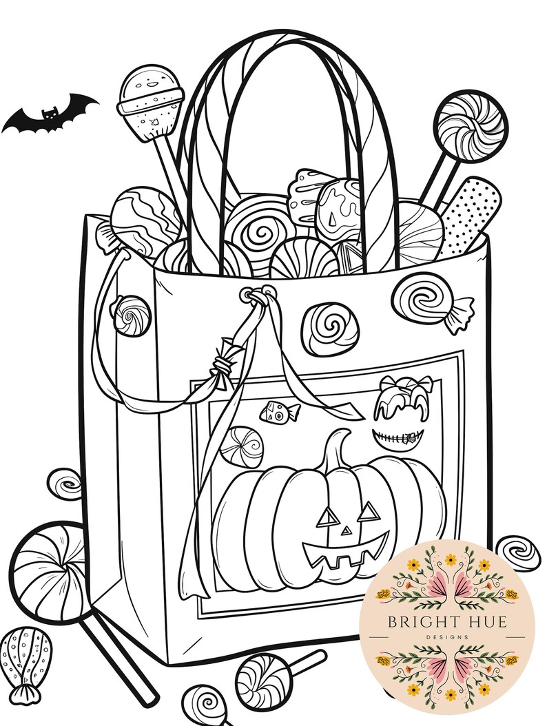Printable Halloween Candy Coloring Printable Halloween Candy Coloring ...