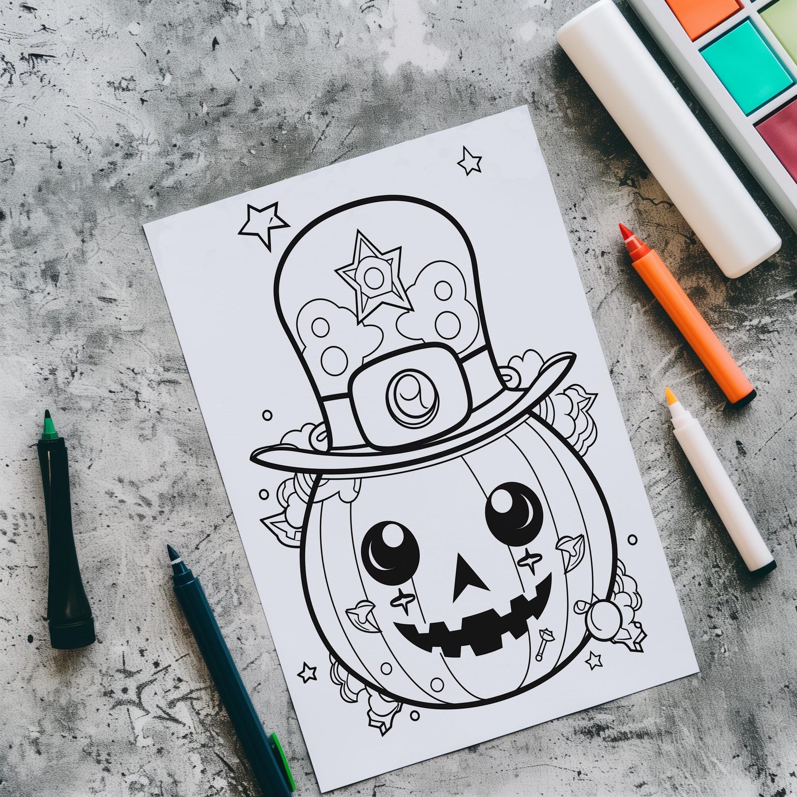 Printable Cartoon Jack-olantern Printable Halloween Jack-o-lantern ...