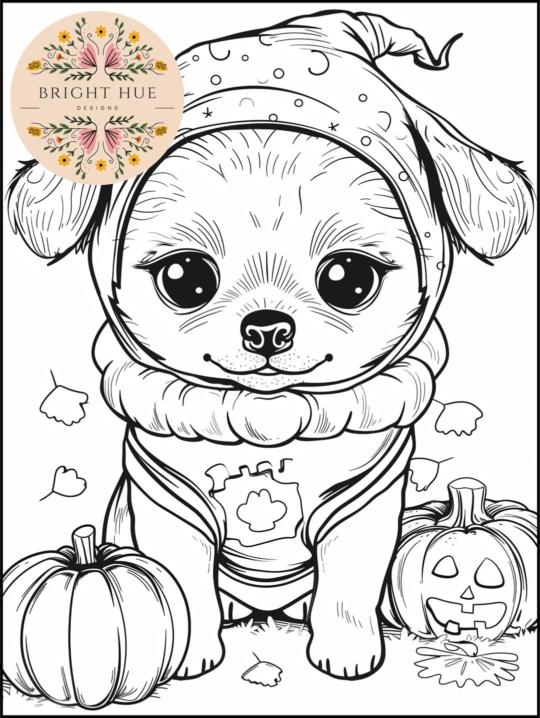 Dog-themed Halloween Coloring Halloween Coloring Page Printable ...