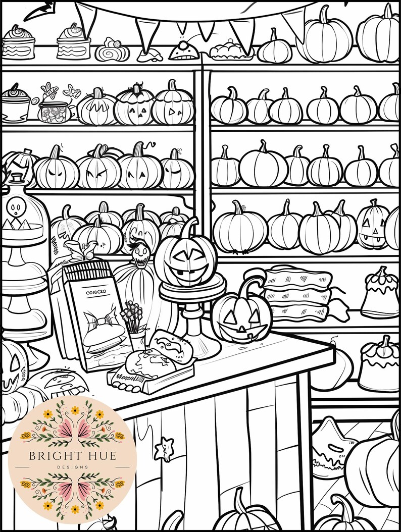 Halloween Treats Coloring Page Printable Halloween Candy Coloring Sheet ...