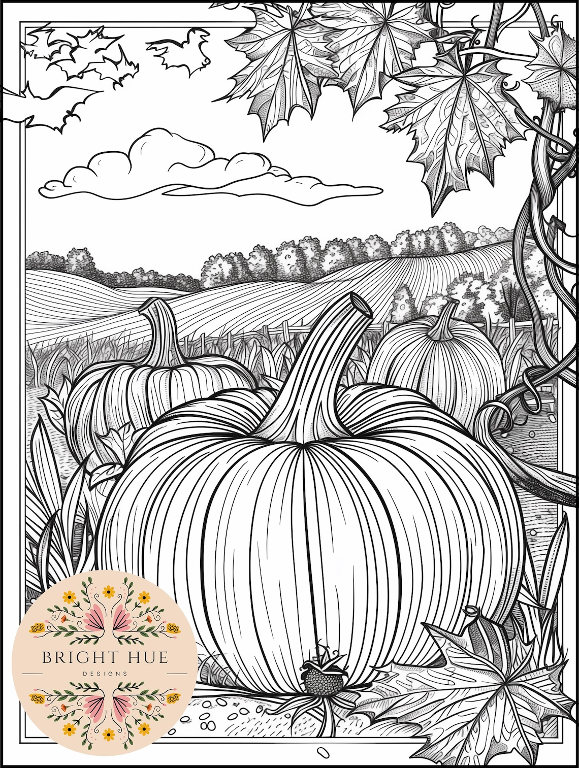 Fall-themed Printable Coloring Page Printable Fall Coloring Sheet ...