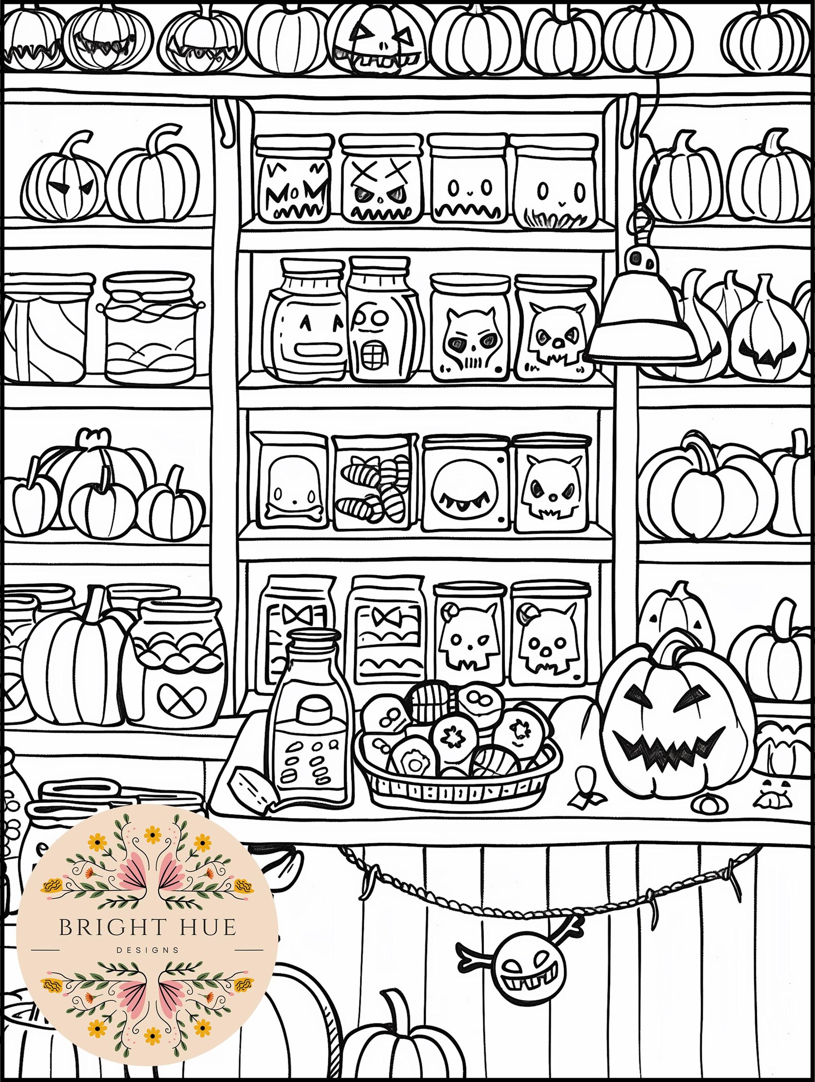 Halloween Sweets Coloring Page Printable Halloween Candy Coloring Sheet ...