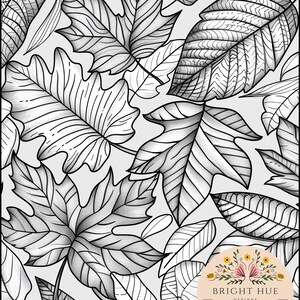 Autumn Bliss Coloring Page Printable Fall Scene - Etsy