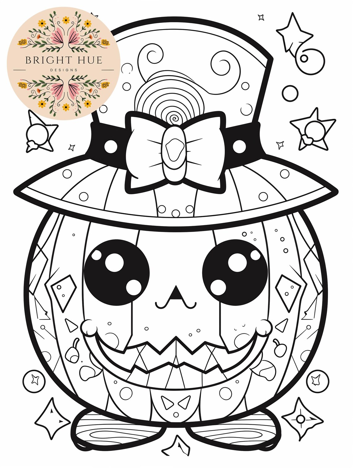 Jack-olantern Coloring Page Printable Halloween Jack-olantern Cartoon ...