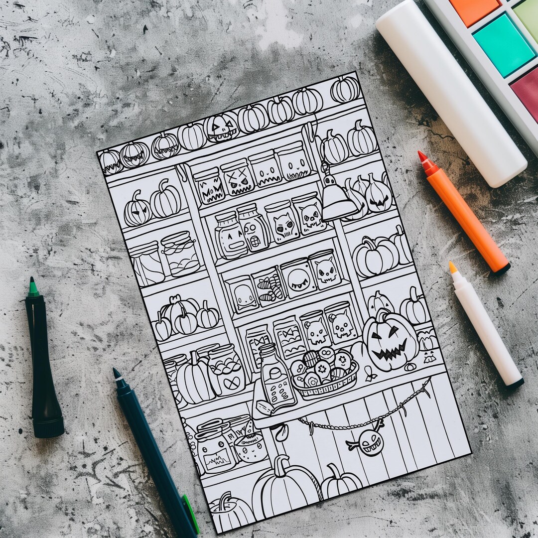 Halloween Sweets Coloring Page Printable Halloween Candy Coloring Sheet ...