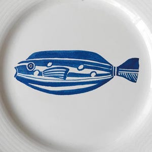 23.5 Cm Sea-inspired Dessert Plate, Elegant Porcelain Tableware, Ocean ...