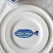 23.5 Cm Sea-inspired Dessert Plate, Elegant Porcelain Tableware, Ocean ...