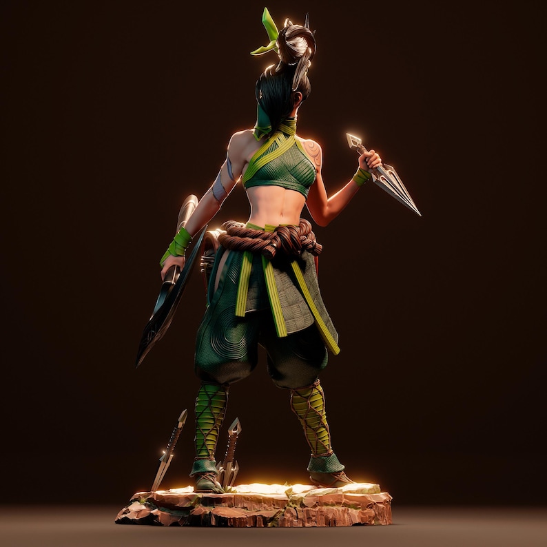 Painted Akali Figure: 3D Printed - Etsy