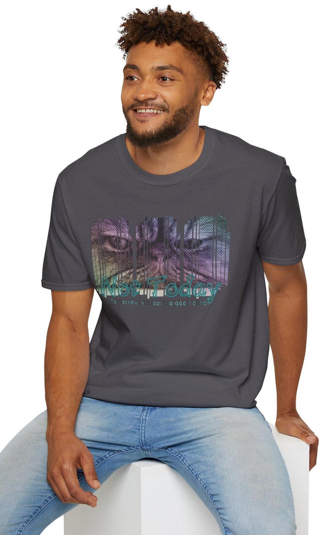 Rainbow Angry Cat T-shirt, Funny Distressed Graining, Cat Lover Gift ...