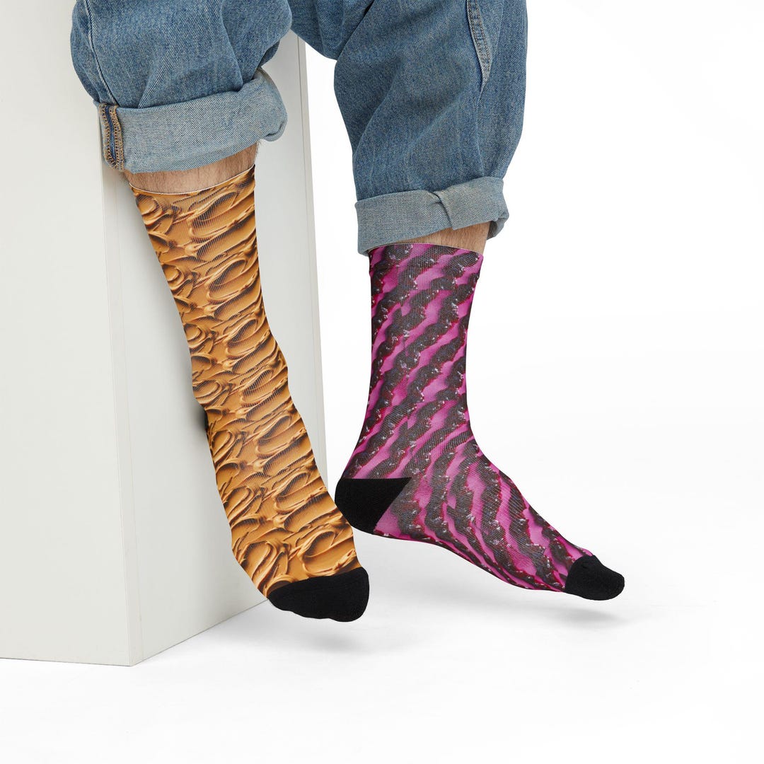Funny Peanut Butter and Jelly Socks for Men and Women | Quirky Food ...