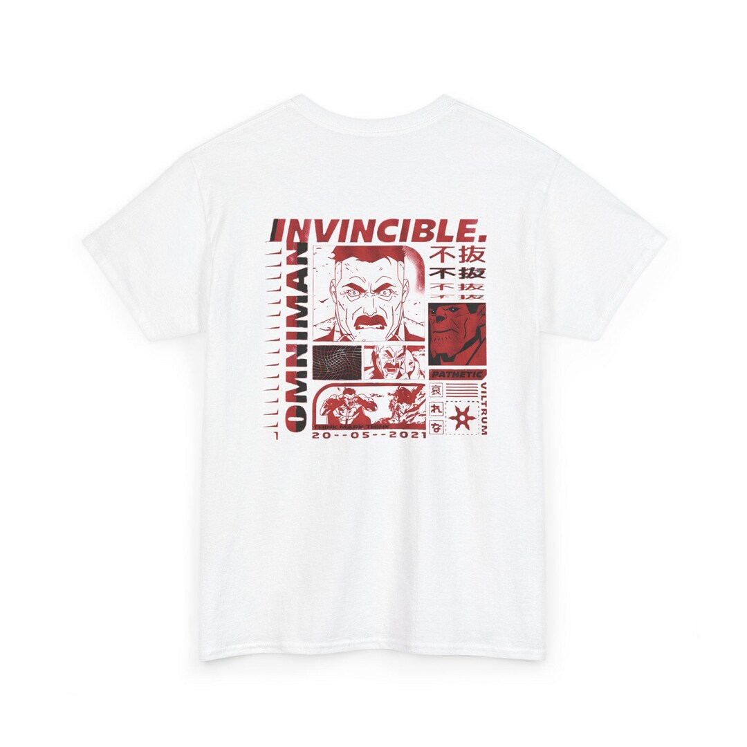 Invincible Omni-man Collage Design Line Art Unisex Heavy Cotton Tee ...