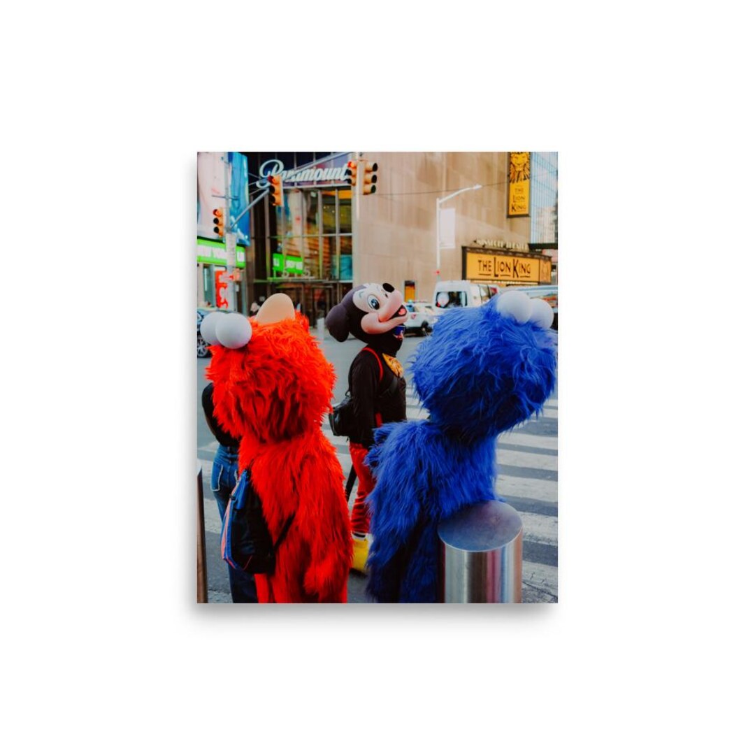 New York City Street Poster, Characters in Times Square, Streets of NYC ...