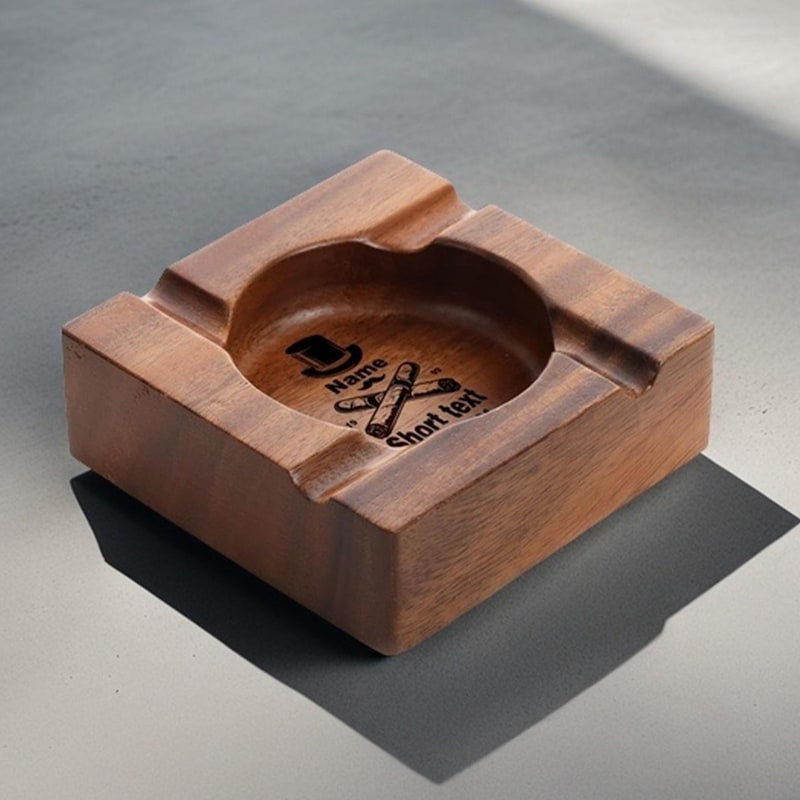 Walnut Engraved Ashtray - Etsy
