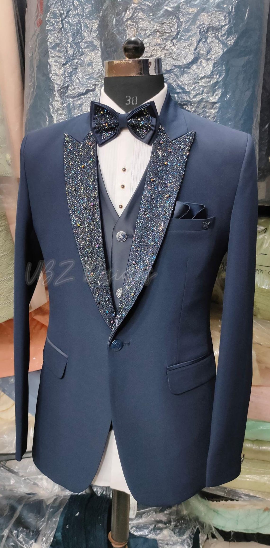 Custom Suit for Men | Blue Suit | Five-piece Suit | Wedding Suit ...