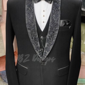 Custom Suit for Men | Black Suit | Five-piece Suit | Wedding Suit ...