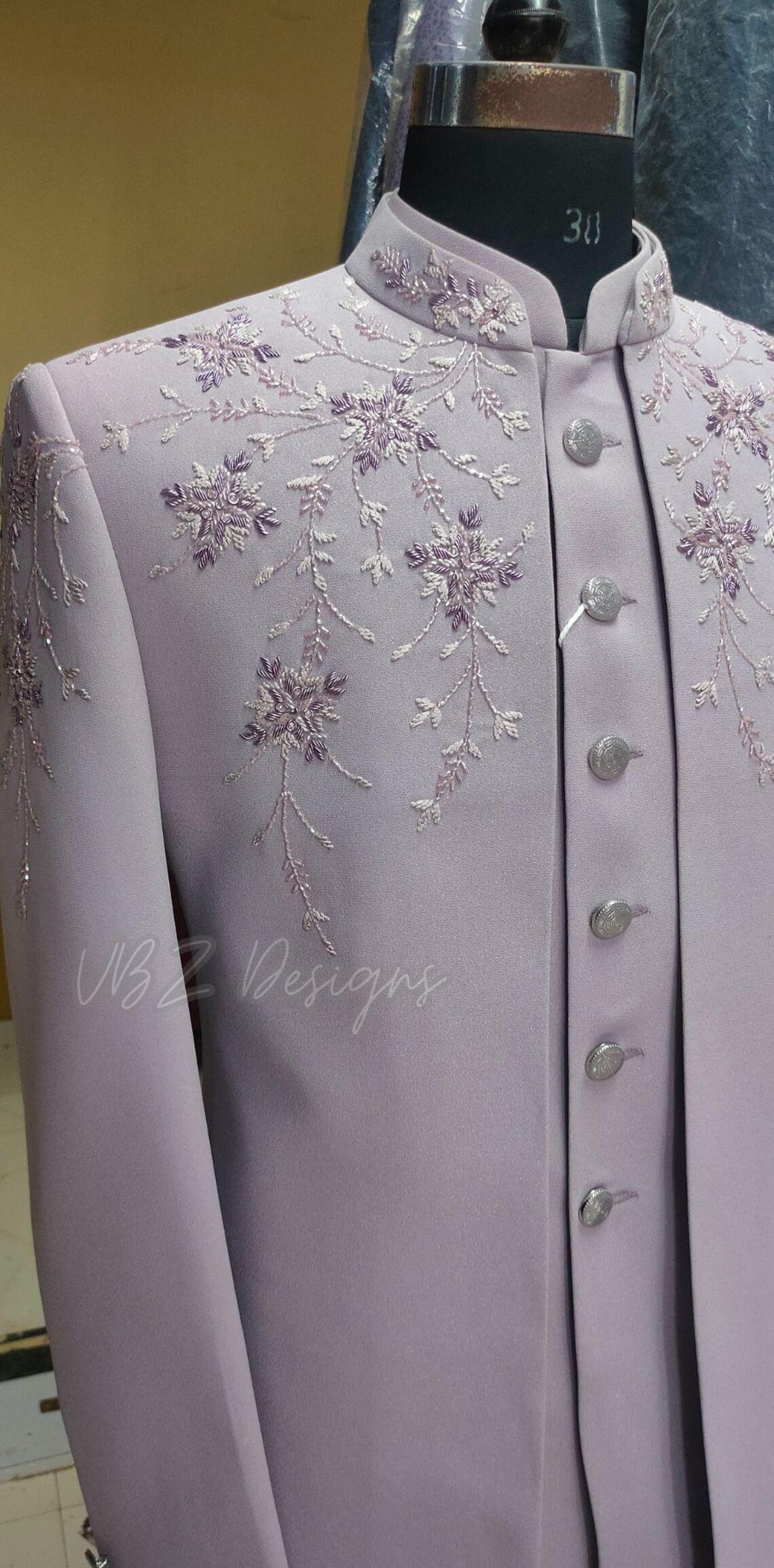 Custom Embroidered Jodhpuri Suit: Men's Wedding Modi Jacket - Etsy