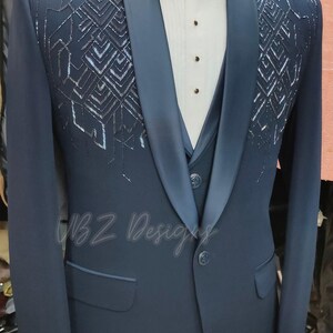 Custom Suit for Men | Blue Suit | Five-piece Suit | Wedding Suit ...