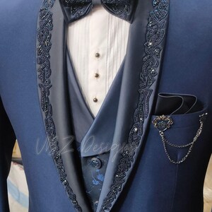 Custom Suit for Men | Blue Suit | Five-piece Suit | Wedding Suit ...
