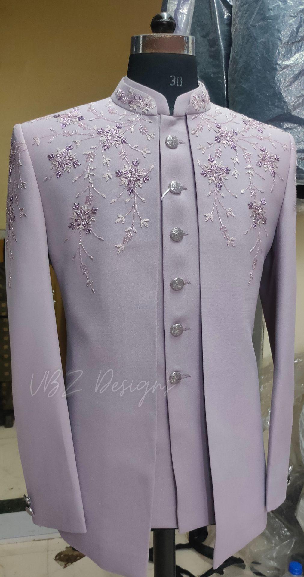 Custom Embroidered Jodhpuri Suit: Men's Wedding Modi Jacket - Etsy