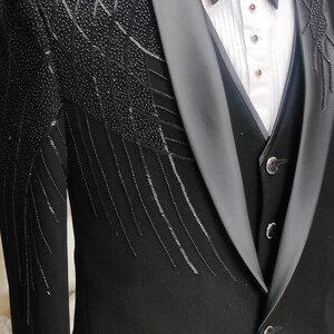 Men Suits Embroidered Wedding Suit 3 Piece Suits Custom Suits, Slim Fit ...
