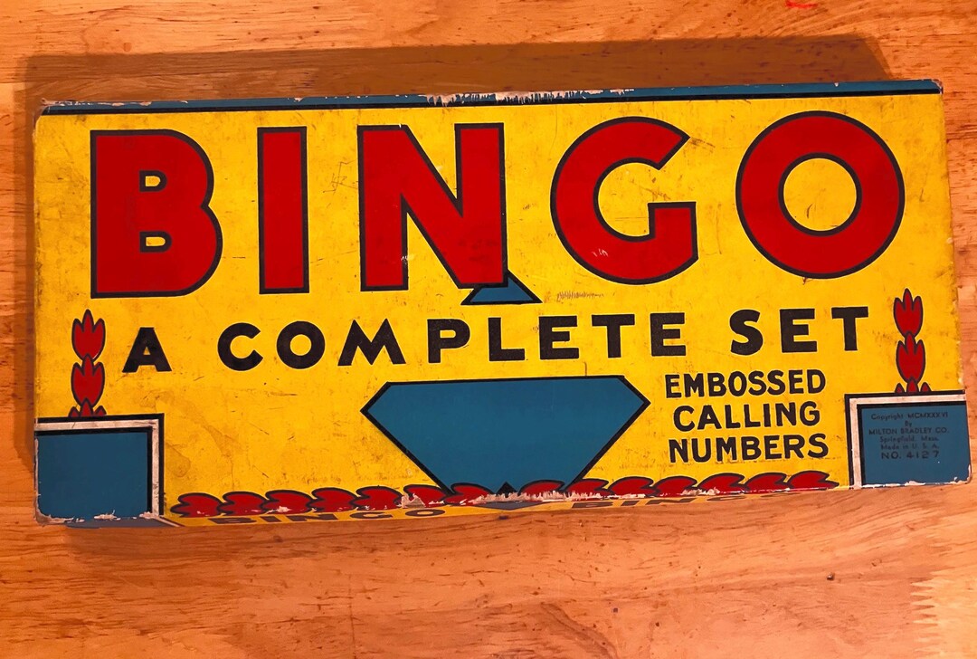 1938 Vintage Bingo Set by Milton Bradley Co. Number 4127 - Etsy
